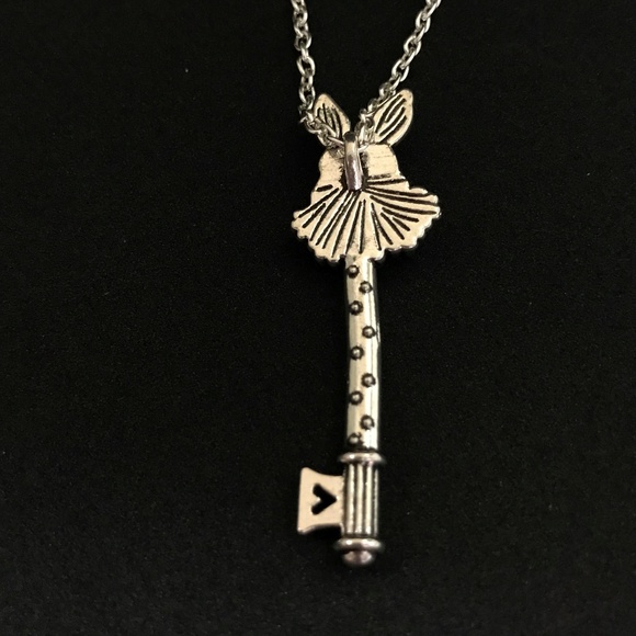 Handmade | Jewelry | Bunny Rabbit Key Silver Tone Necklace | Poshmark